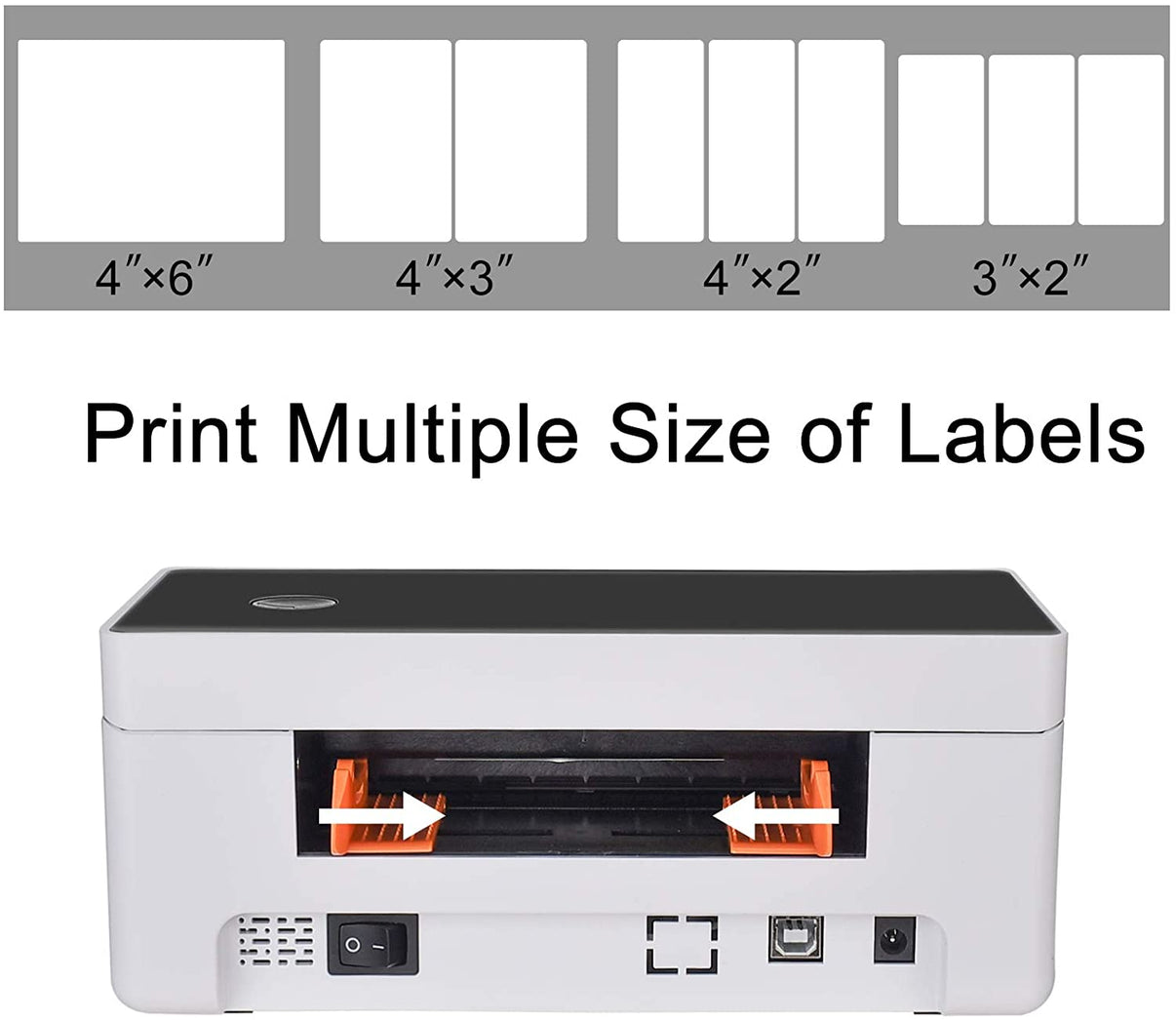 LabelRange LP320 Label Printer – High Speed 4x6 Thermal White+Orange – Deal Supplies