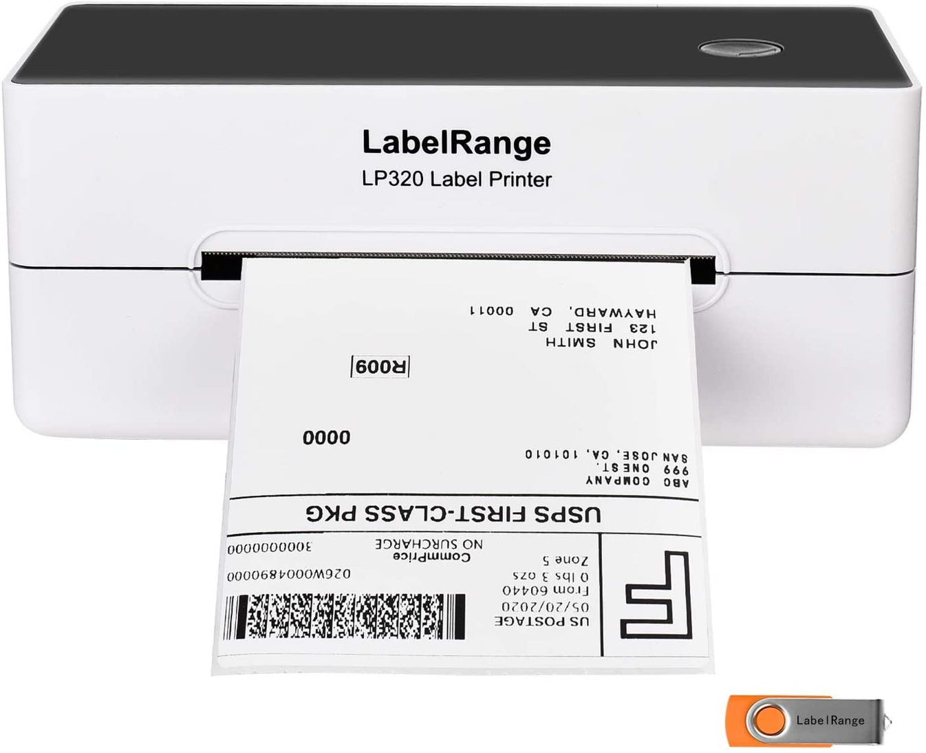 LabelRange LP320 Label Printer – High Speed 4x6 Thermal White+Orange ...